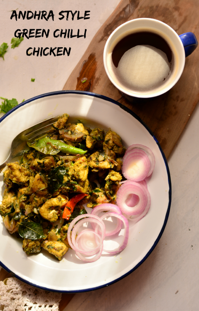 Andhra Style Green Chili Chicken - Appetizer Side Dish